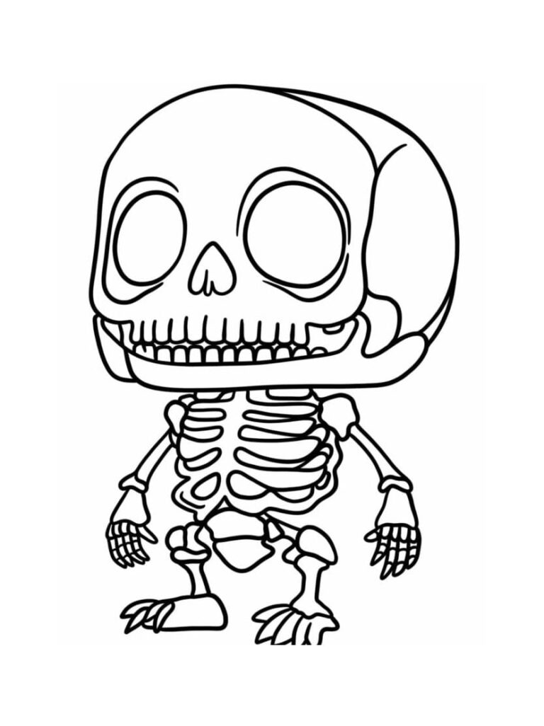 Coloriage Squelette Amusant - Coloriageenfants.com