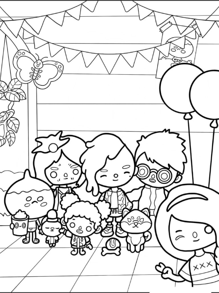 Planșe de colorat și personaje cu Toca Boca - Coloriageenfants.com