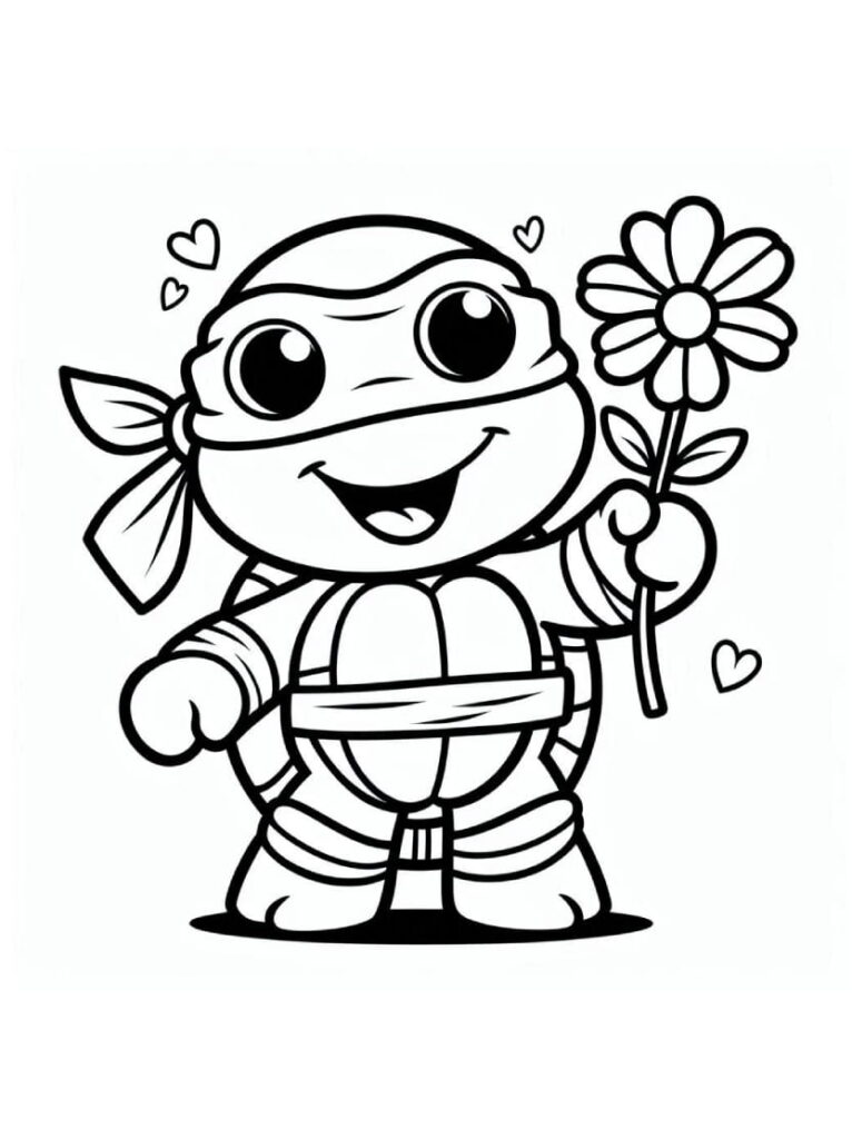 Coloriage Tortue Ninja Créatif - Coloriageenfants.com