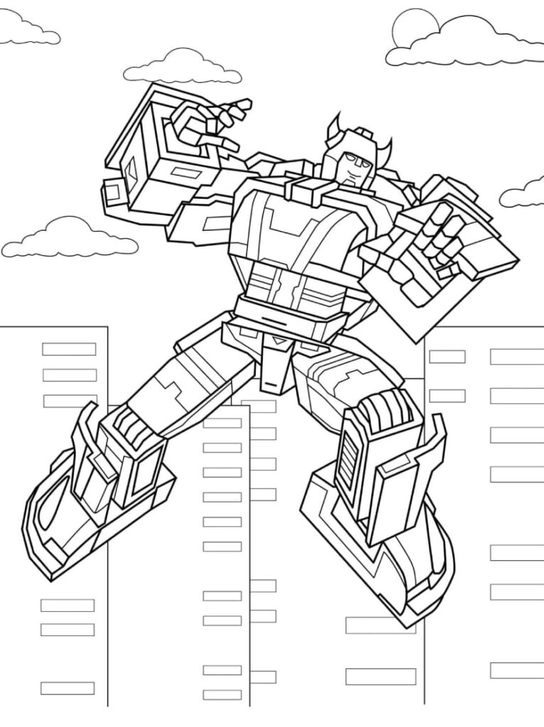 Coloriage Transformers pour petits fans de robots - Coloriageenfants.com