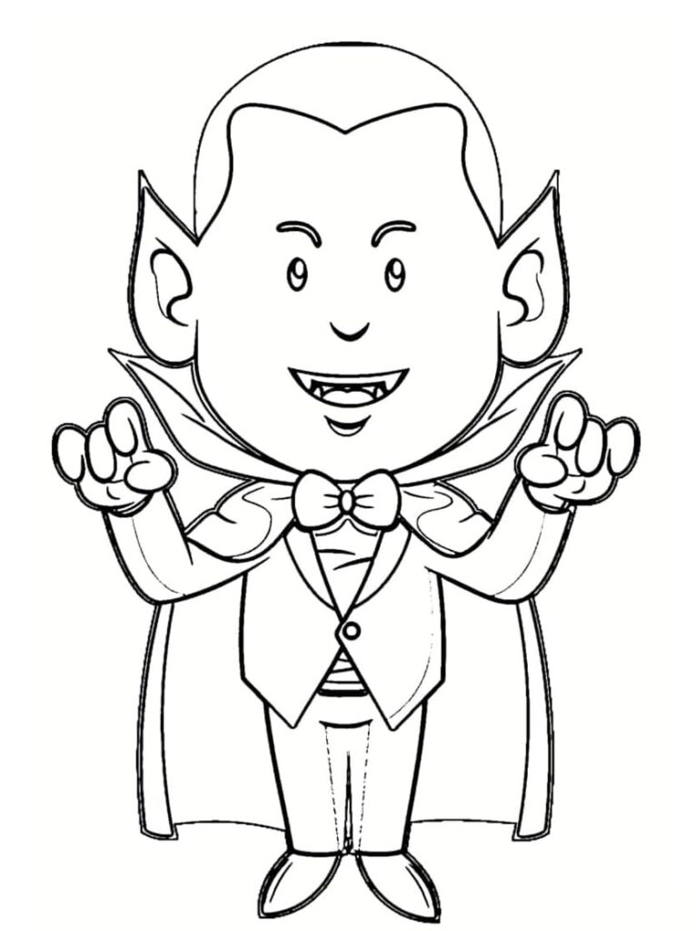 Le Coloriage Vampire Magique - Coloriageenfants.com