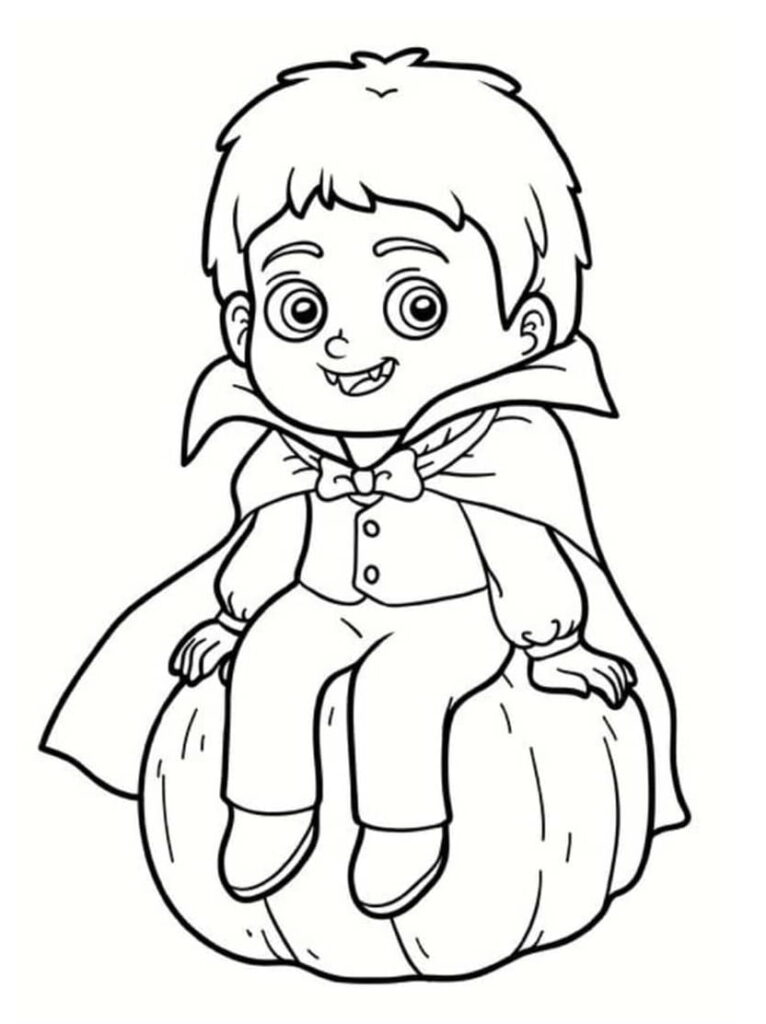 Le Coloriage Vampire Magique - Coloriageenfants.com