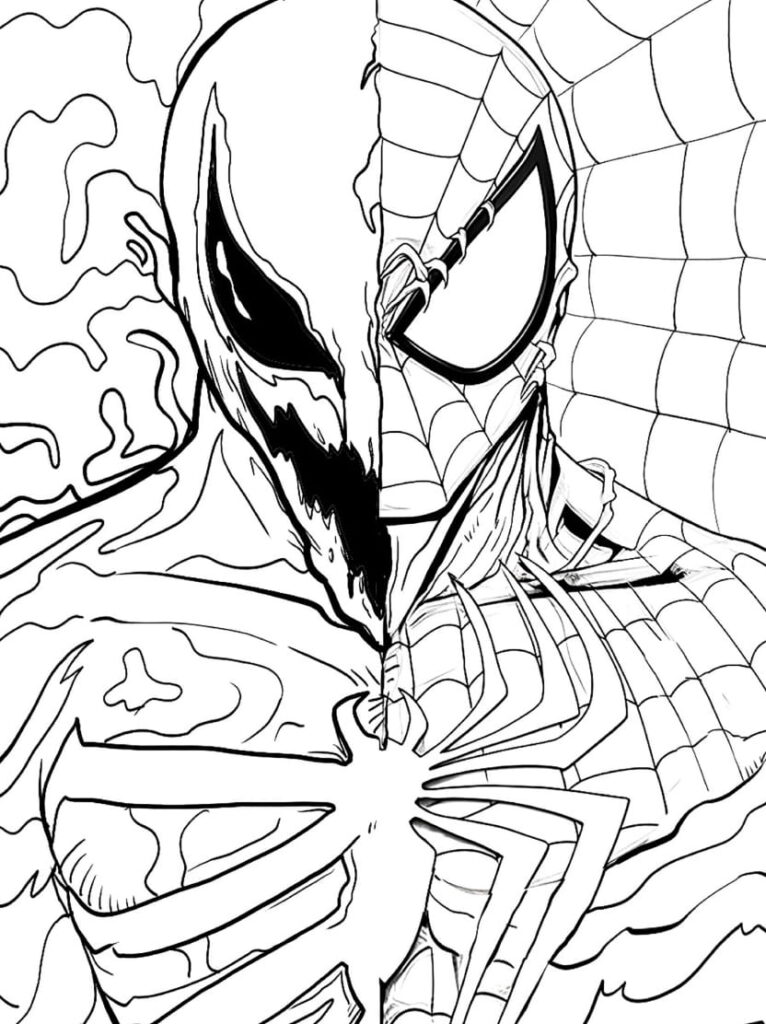 Coloriage Venom et Ses Pouvoirs Sombres - Coloriageenfants.com