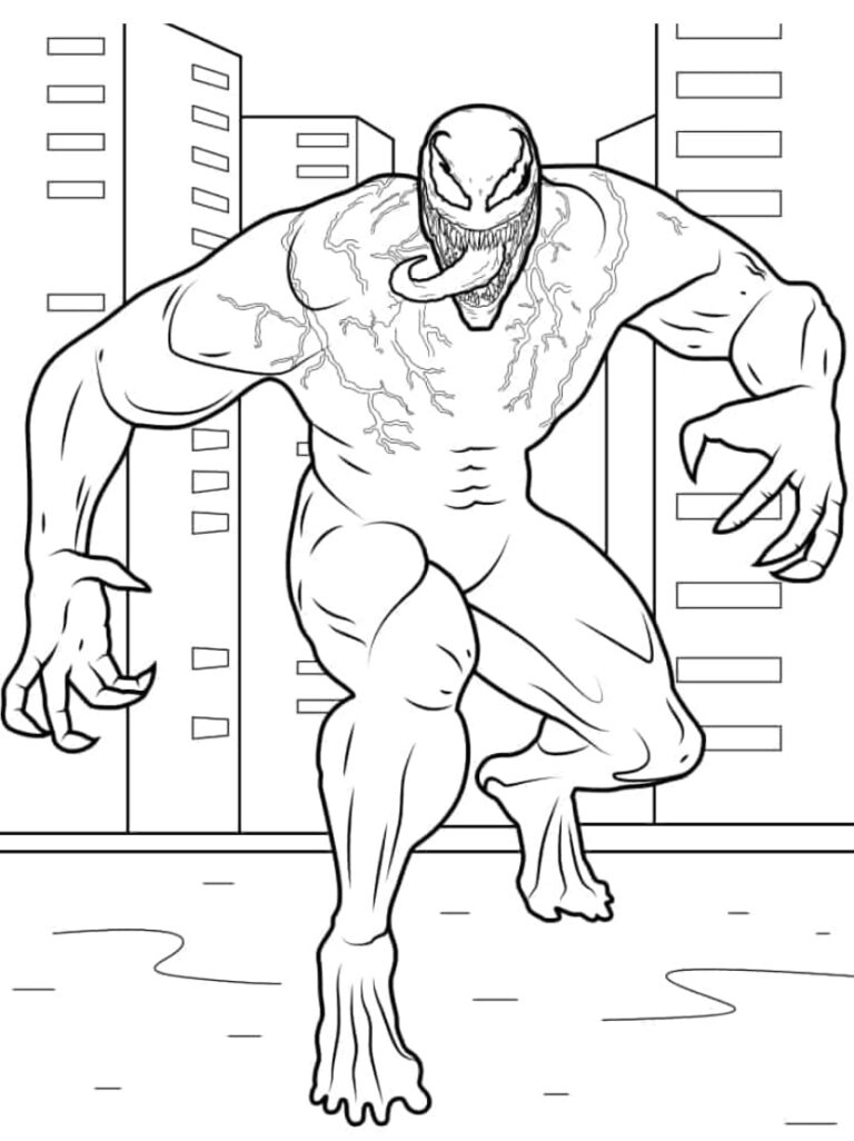 Coloriage Venom et Ses Pouvoirs Sombres - Coloriageenfants.com
