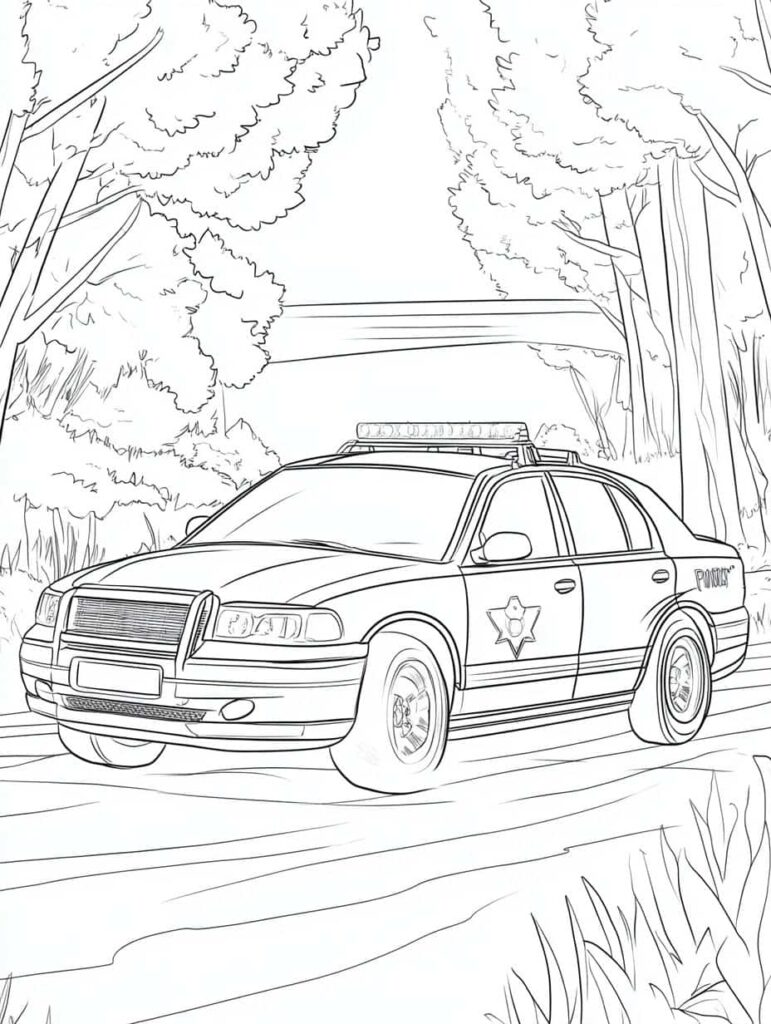Coloriage Voiture et aventures sur la route - Coloriageenfants.com
