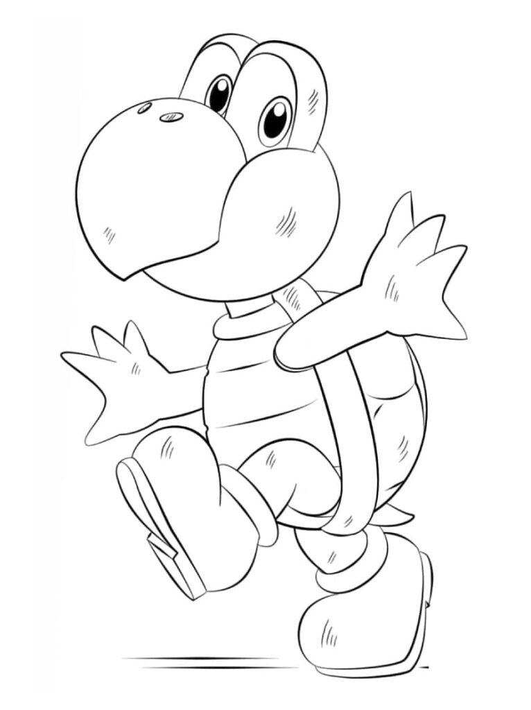 Coloriage Yoshi pour Enfants - Coloriageenfants.com