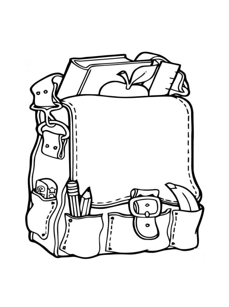 Coloriage cartable créatif pour enfants - Coloriageenfants.com