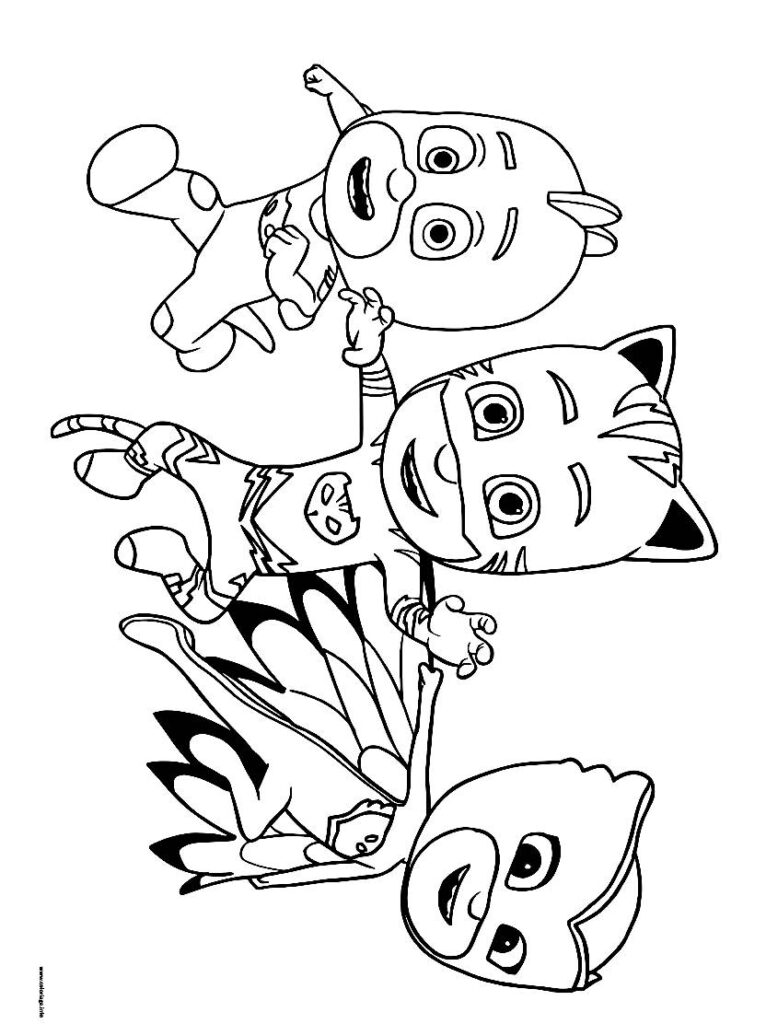 Coloriage Pyjamasque pour les petits super-héros - Coloriageenfants.com