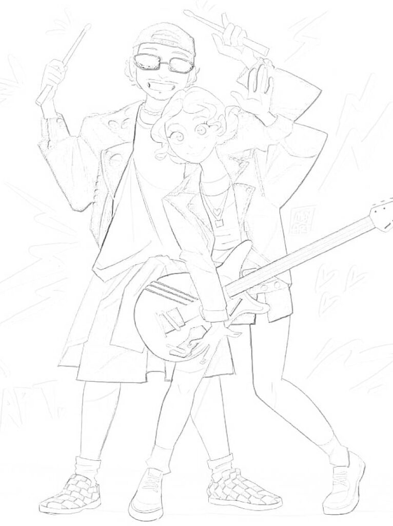 Activités de Coloriage ATP Rose Bruno Mars - Coloriageenfants.com