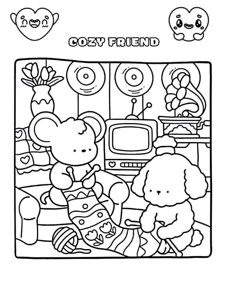 Cozy Friends coloring pages to color online - Coloriageenfants.com