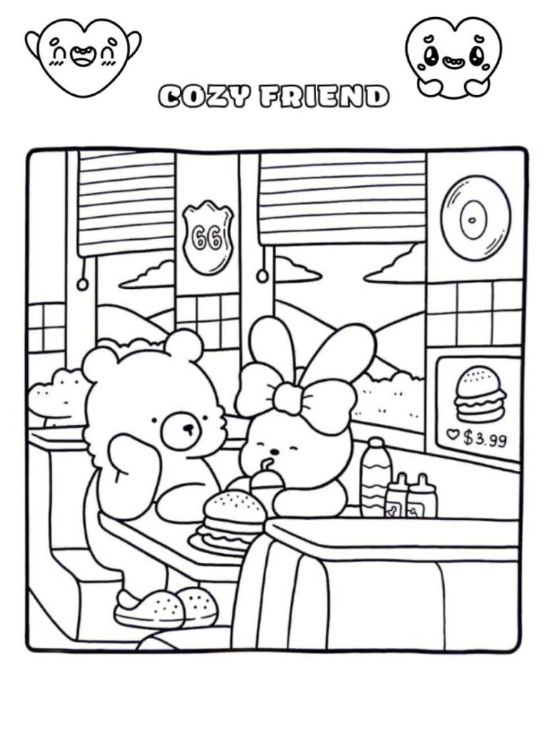 Cozy Friends coloring pages to color online - Coloriageenfants.com