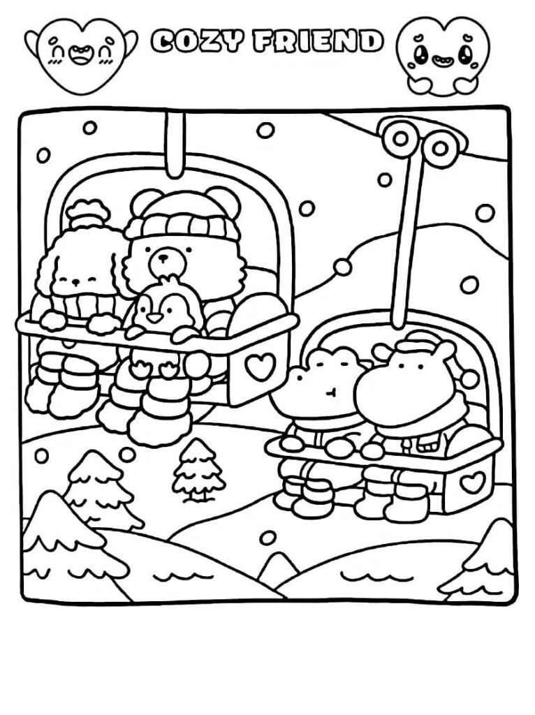 Cozy Friends Coloring Pages To Color Online