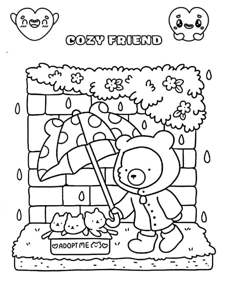 Cozy Friends coloring pages to color online - Coloriageenfants.com