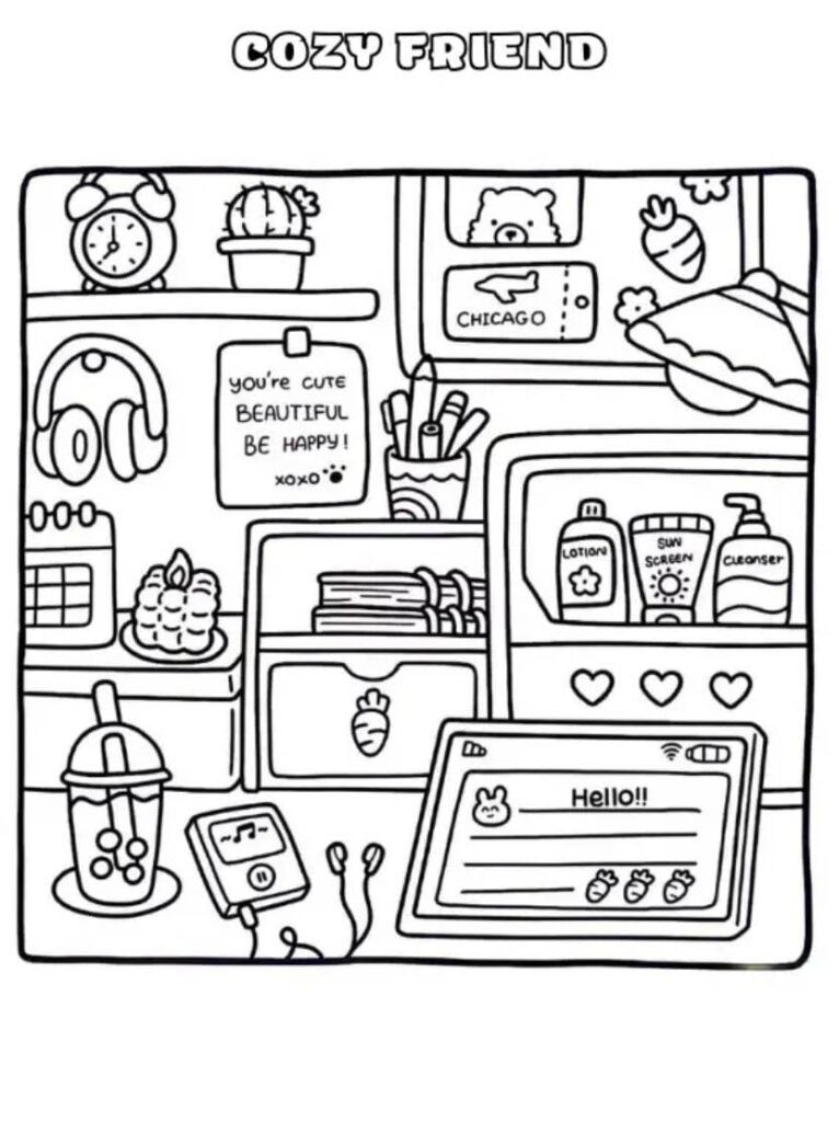 Cozy Friends coloring pages to color online - Coloriageenfants.com