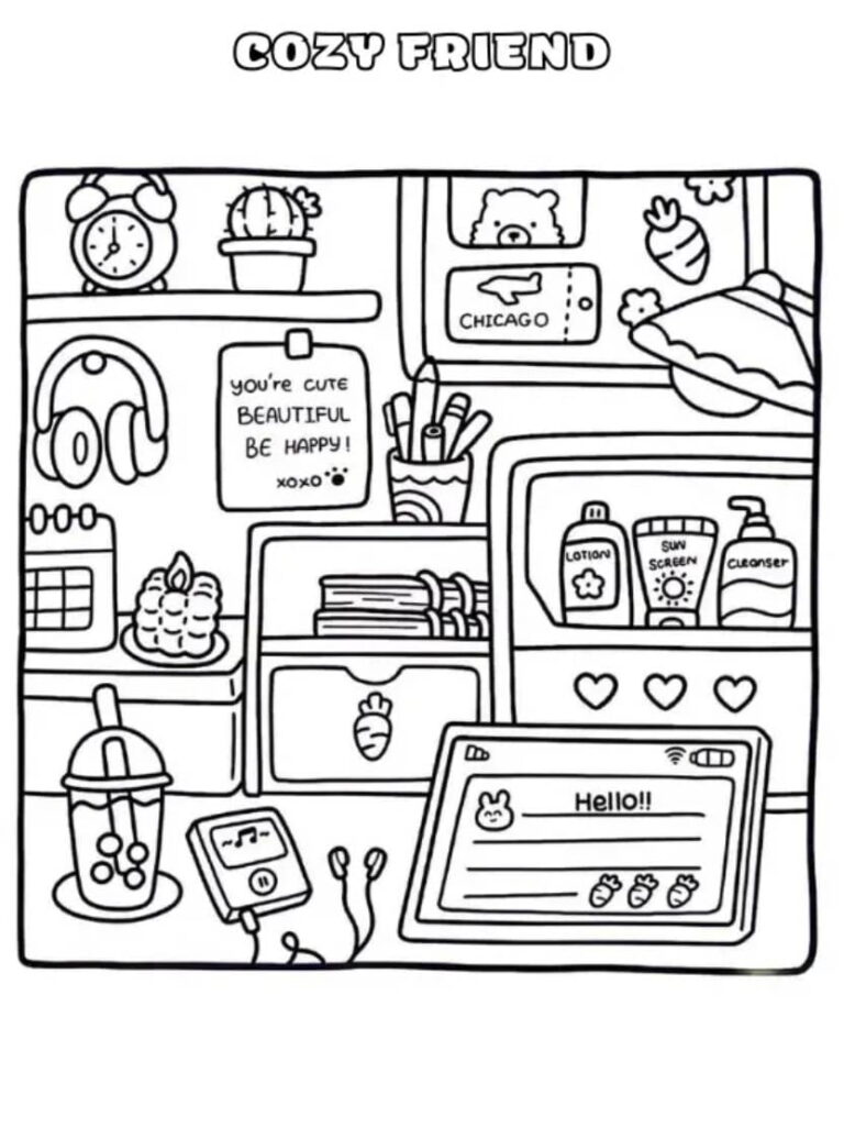 Cozy Friends coloring pages to color online - Coloriageenfants.com