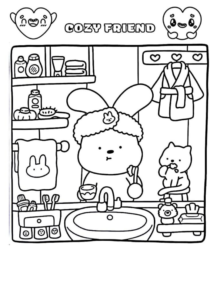 Cozy Friends coloring pages to color online - Coloriageenfants.com