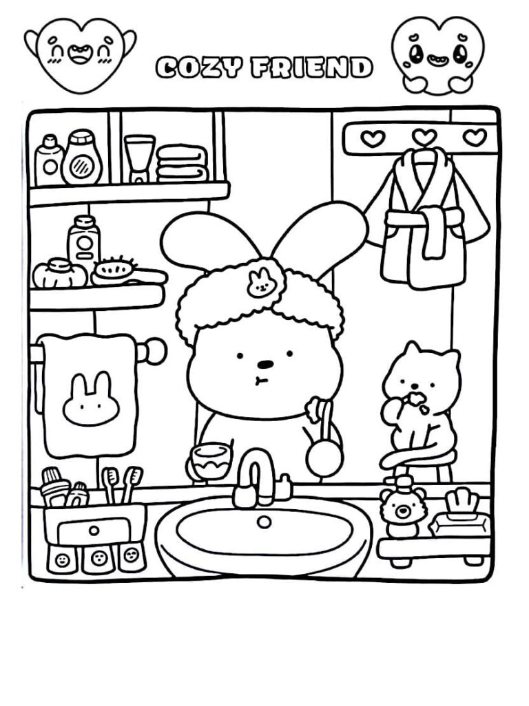 Cozy Friends coloring pages to color online - Coloriageenfants.com
