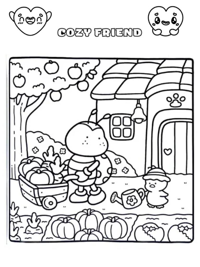 Cozy Friends coloring pages to color online - Coloriageenfants.com