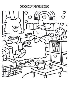 Cozy Friends coloring pages to color online - Coloriageenfants.com