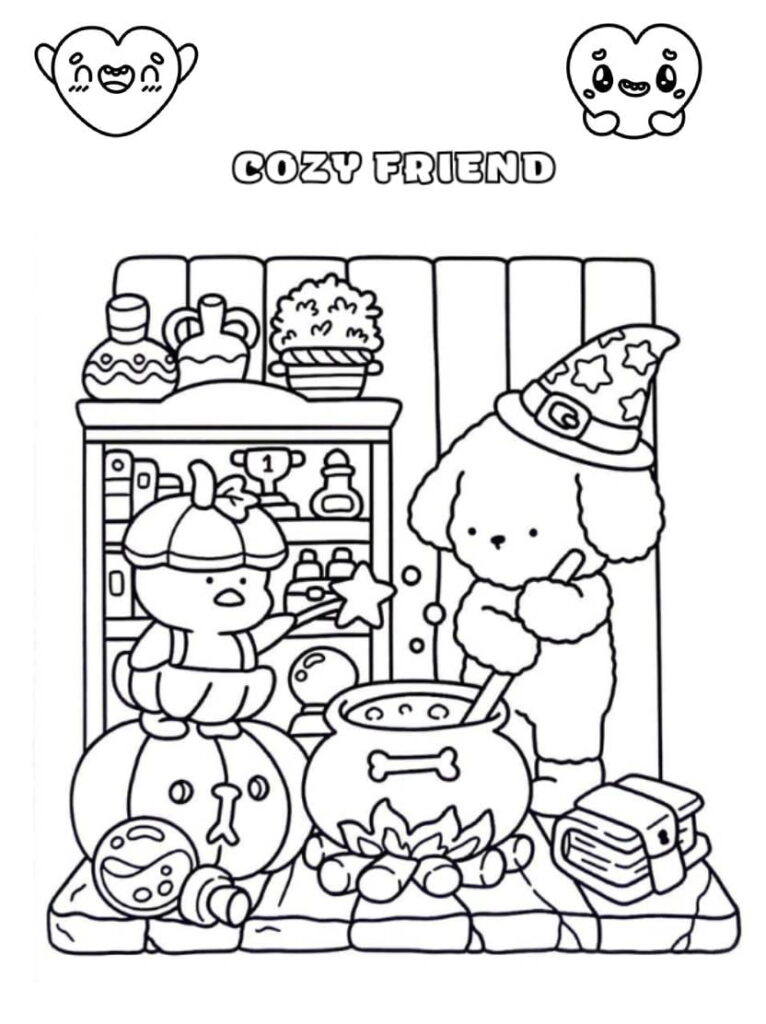 Cozy Friends coloring pages to color online - Coloriageenfants.com