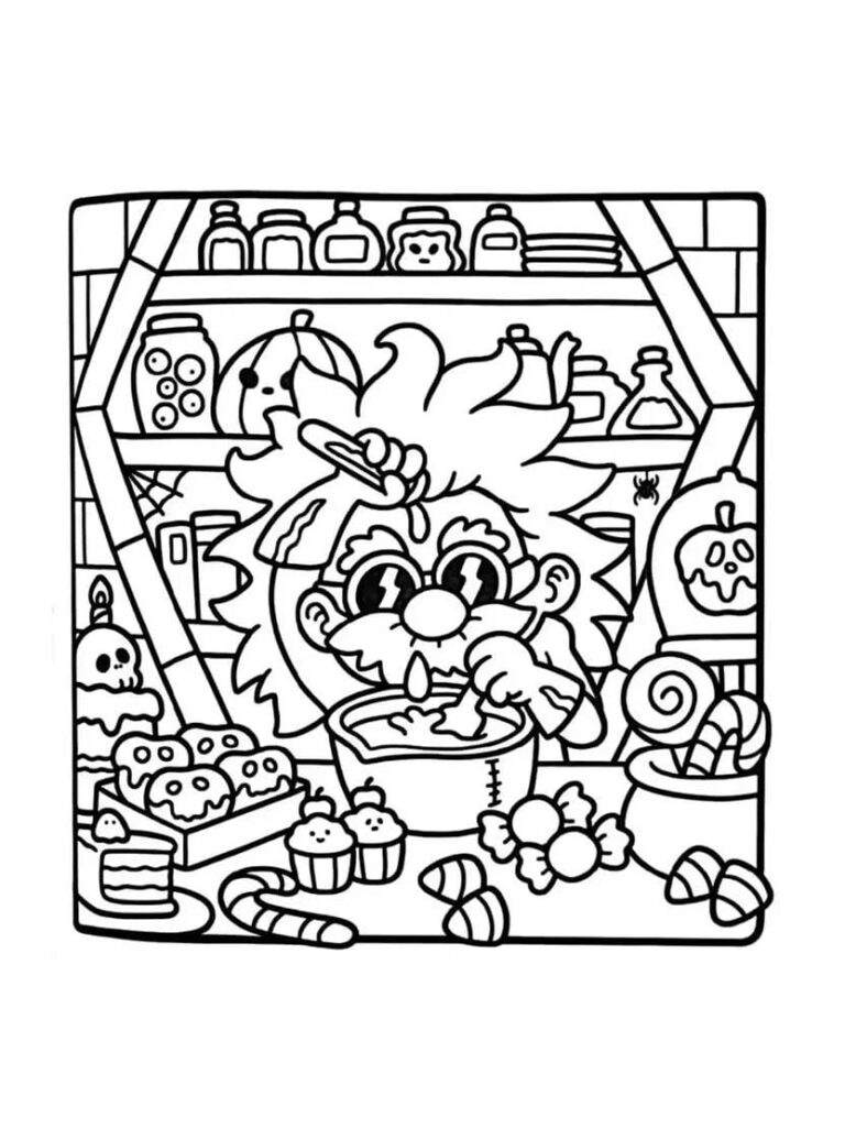Fun Spooky Cutie Coloring Pages for Kids - Coloriageenfants.com