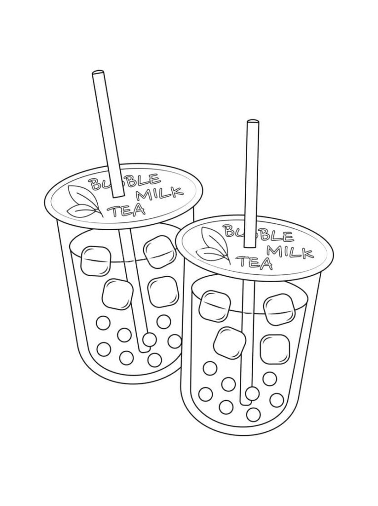 Coloriage Bubble Tea Fun et Créatif - Coloriageenfants.com