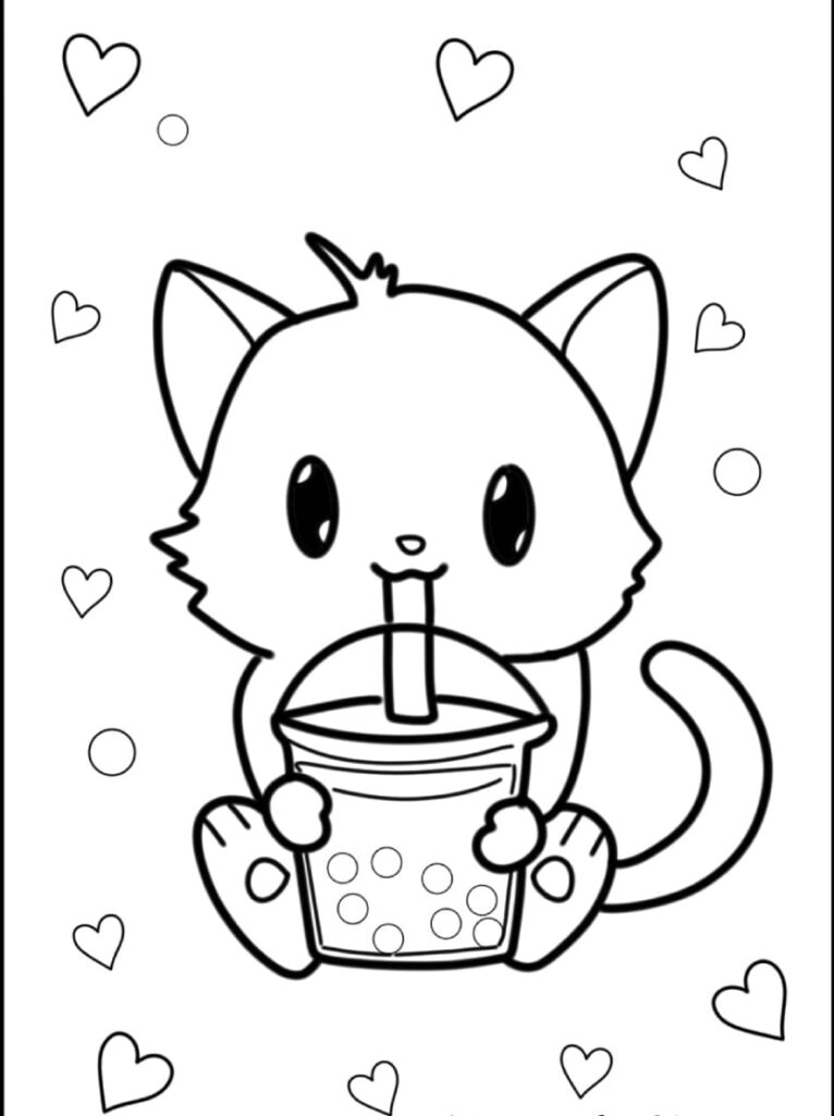 Coloriage Bubble Tea Fun et Créatif - Coloriageenfants.com