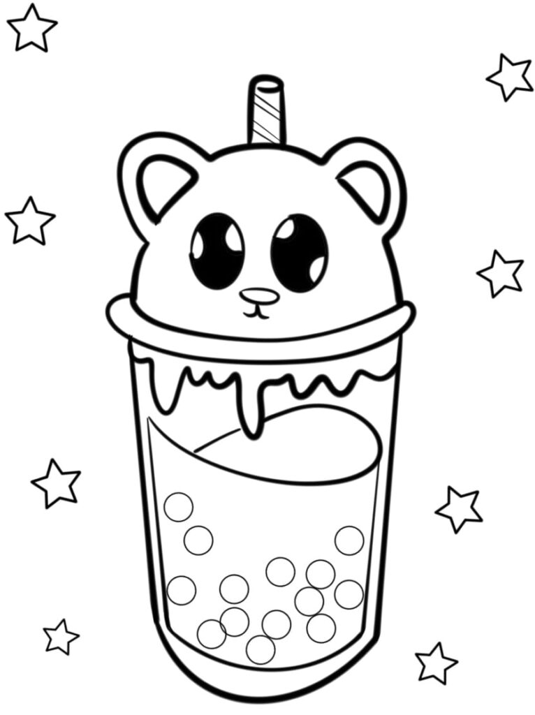 Fun and Creative Bubble Tea Coloring Pages - Coloriageenfants.com