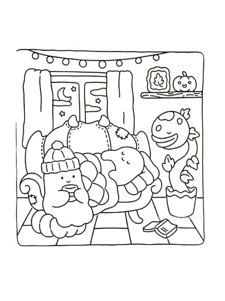 Download Fuzzy Hygge Coloring Pages for Free - Coloriageenfants.com
