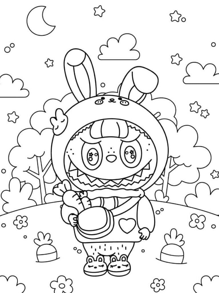 Découvrez le coloriage Labubu - Coloriageenfants.com