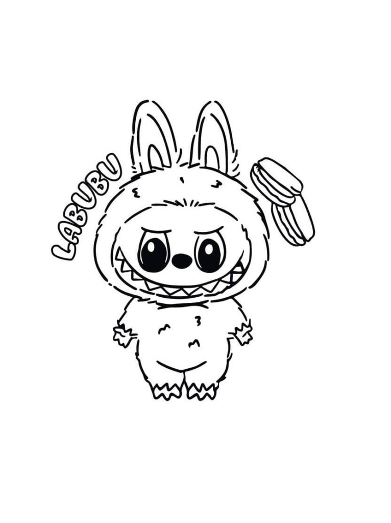 Ontdek de Labubu kleurplaat - Coloriageenfants.com