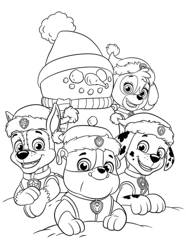 Dibujos para colorear de Navidad de la Patrulla Canina para imprimir ...