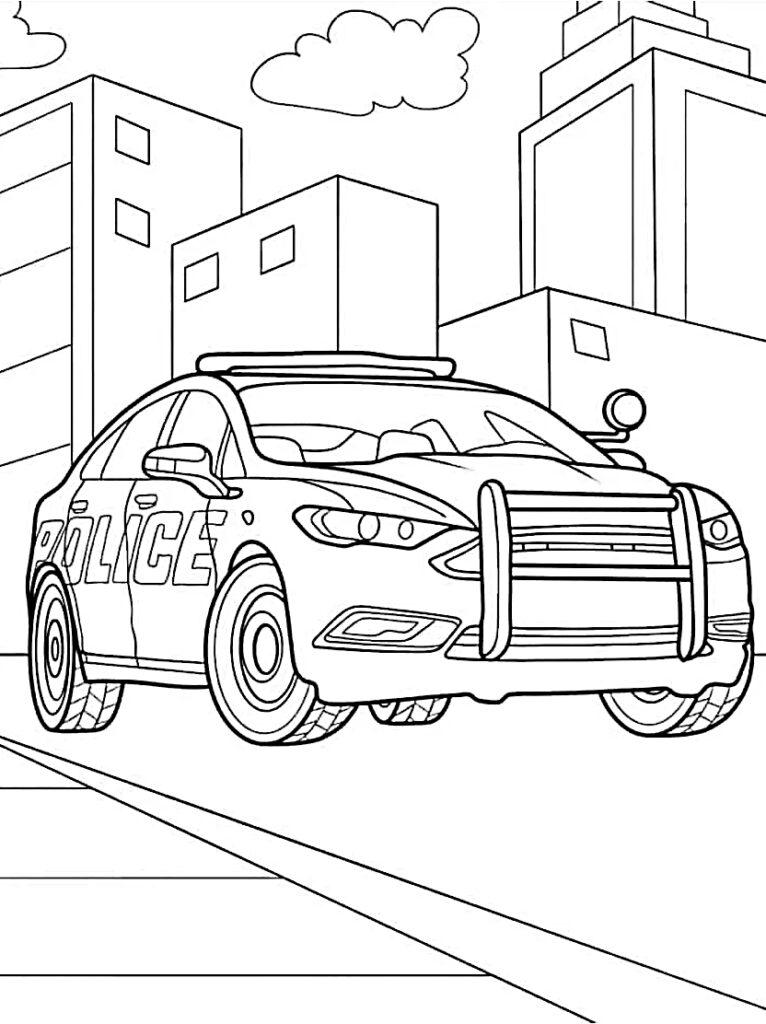 Coloriage Police et Mission Sécurité - Coloriageenfants.com