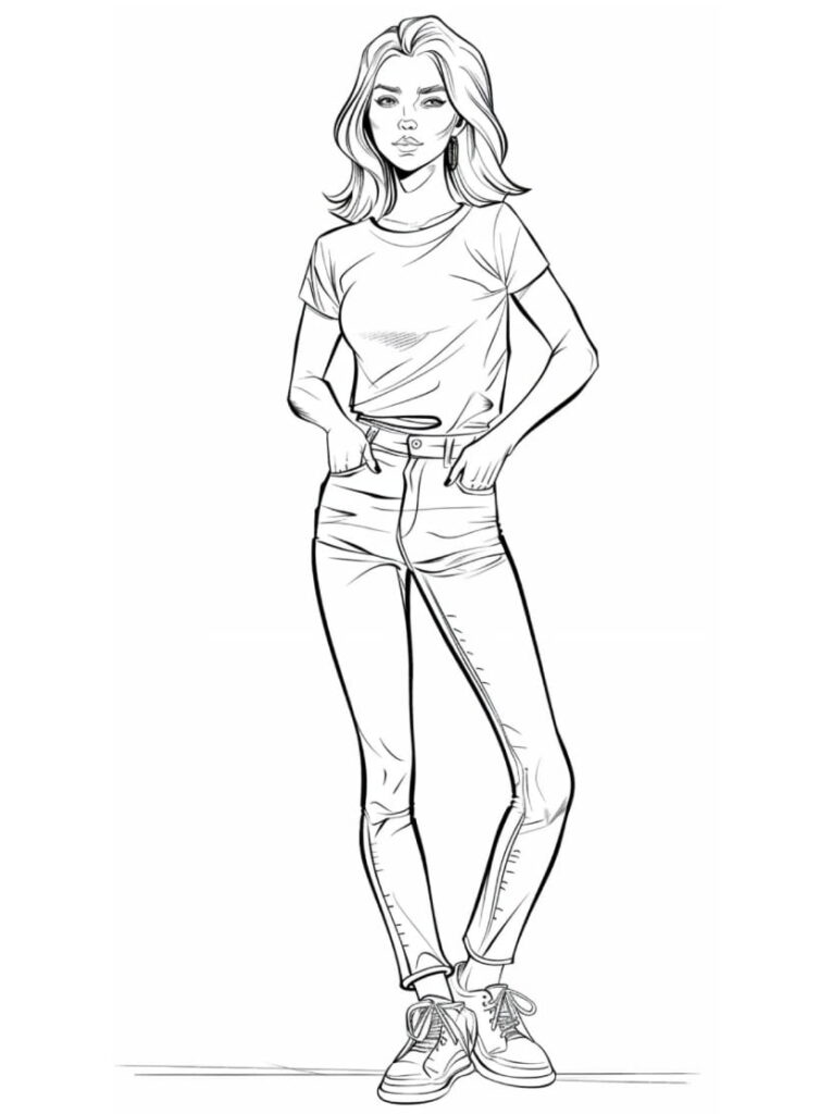 Top Model and Glamour Trend Coloring Pages - Coloriageenfants.com