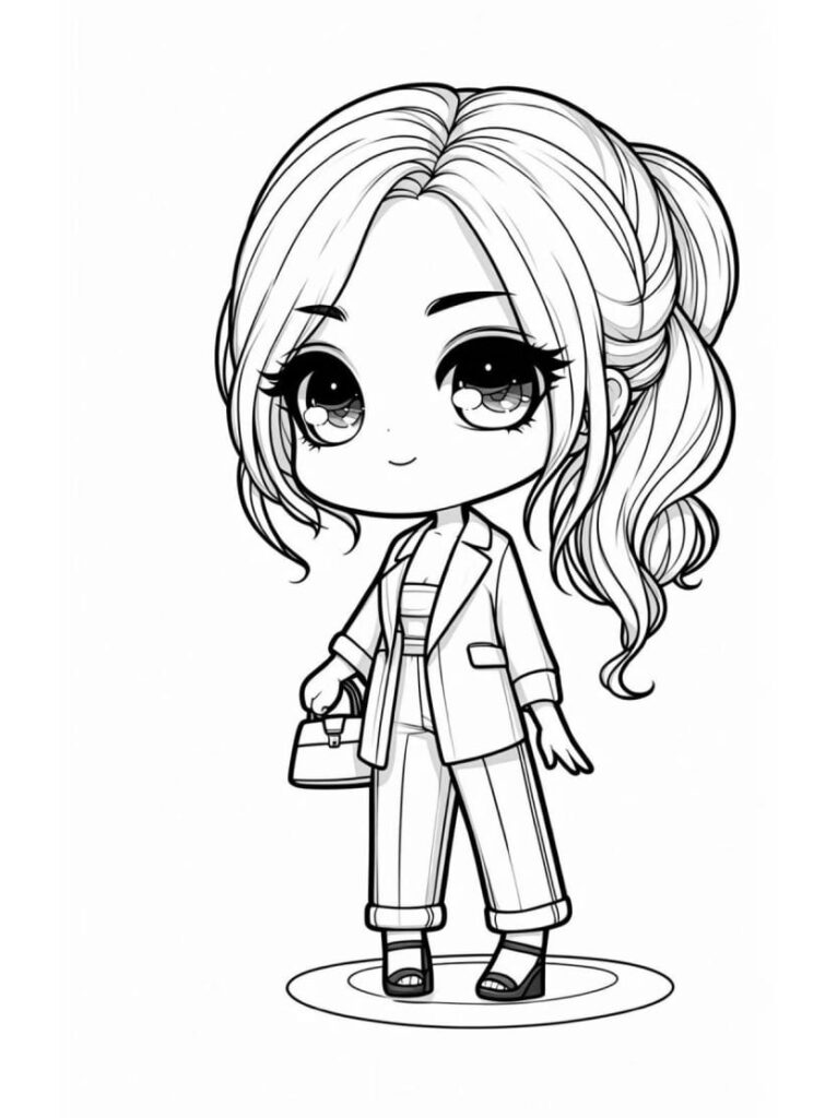 Coloriage Top Model et Tendance Glamour - Coloriageenfants.com