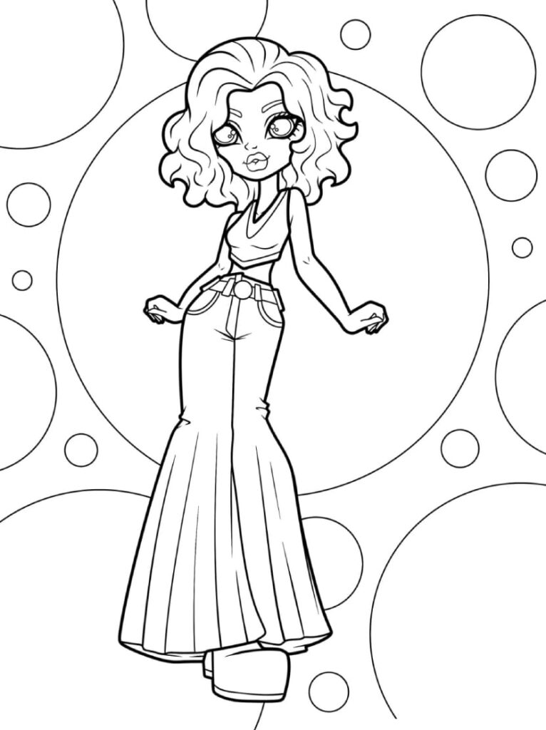 Top Model and Glamour Trend Coloring Pages - Coloriageenfants.com