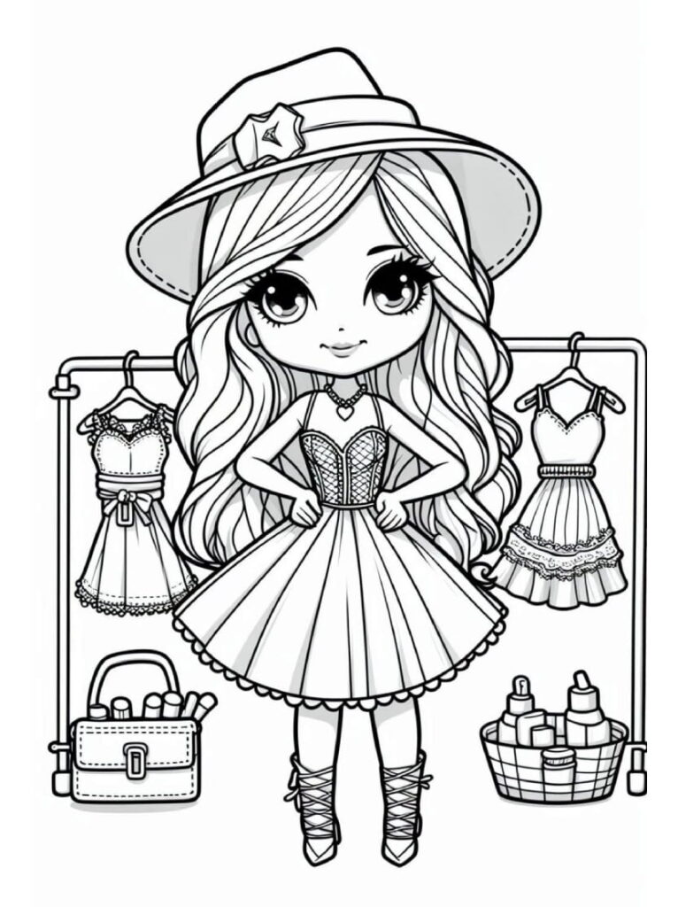 Top Model and Glamour Trend Coloring Pages - Coloriageenfants.com