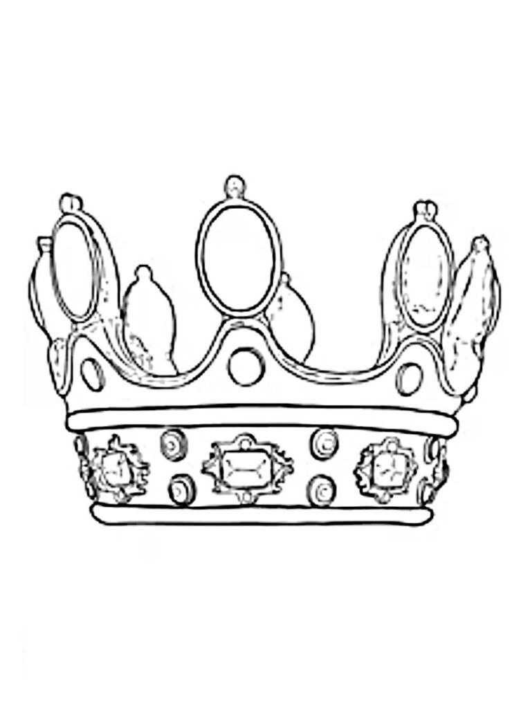 Coloriage Couronne Royale pour Enfants - Coloriageenfants.com