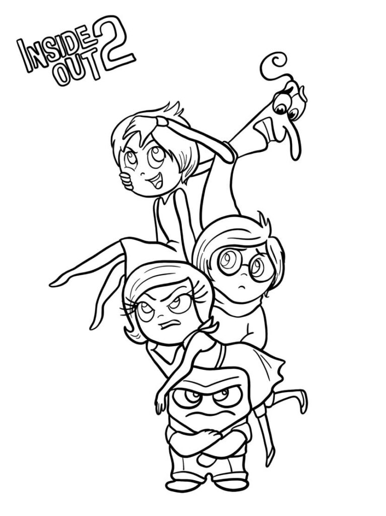 Inside Out Coloring Pages to Discover Feelings - Coloriageenfants.com