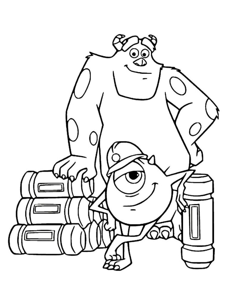 Dibujos para colorear de Monsters Inc para niños - Coloriageenfants.com