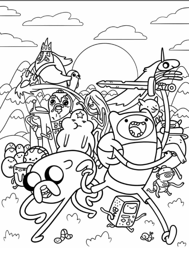Adventure Time Coloring Pages Free and Fun - Coloriageenfants.com