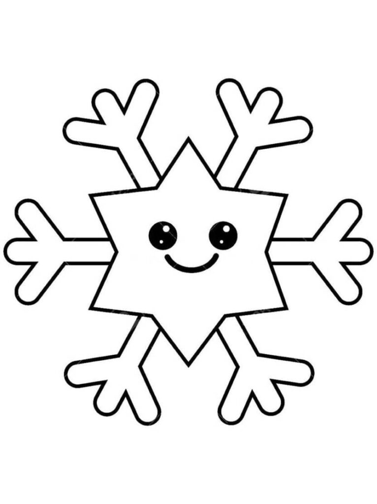 Coloriage Flocon de Neige Spécial Hiver - Coloriageenfants.com