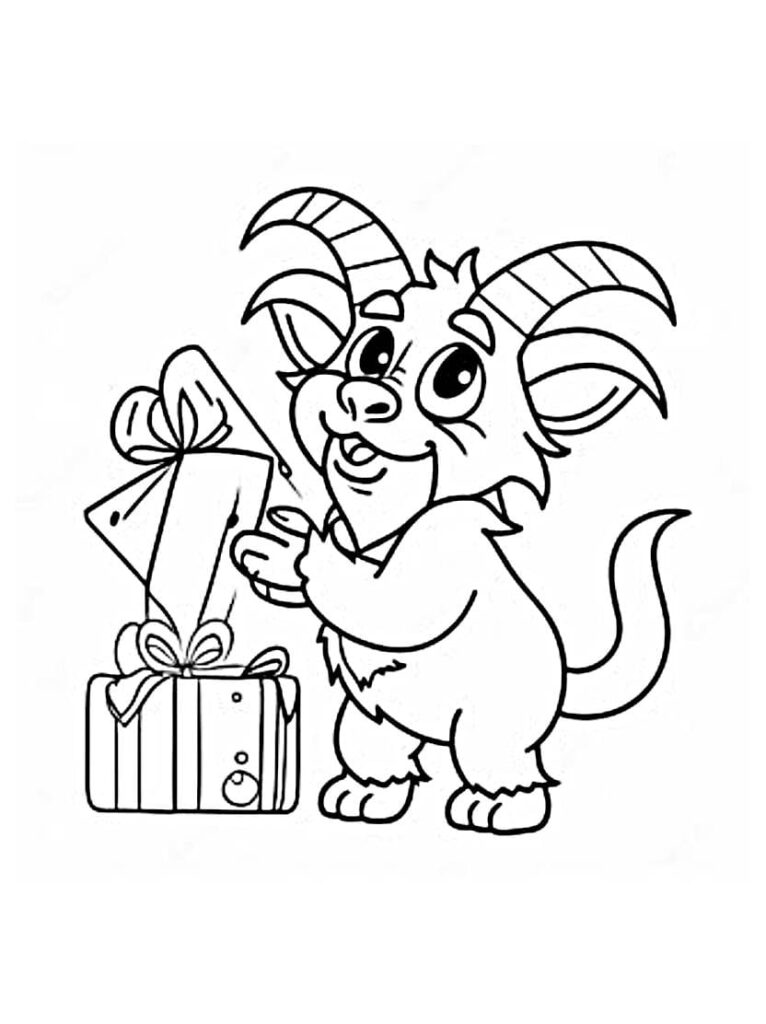 Easy and Scary Krampus Coloring Pages - Coloriageenfants.com
