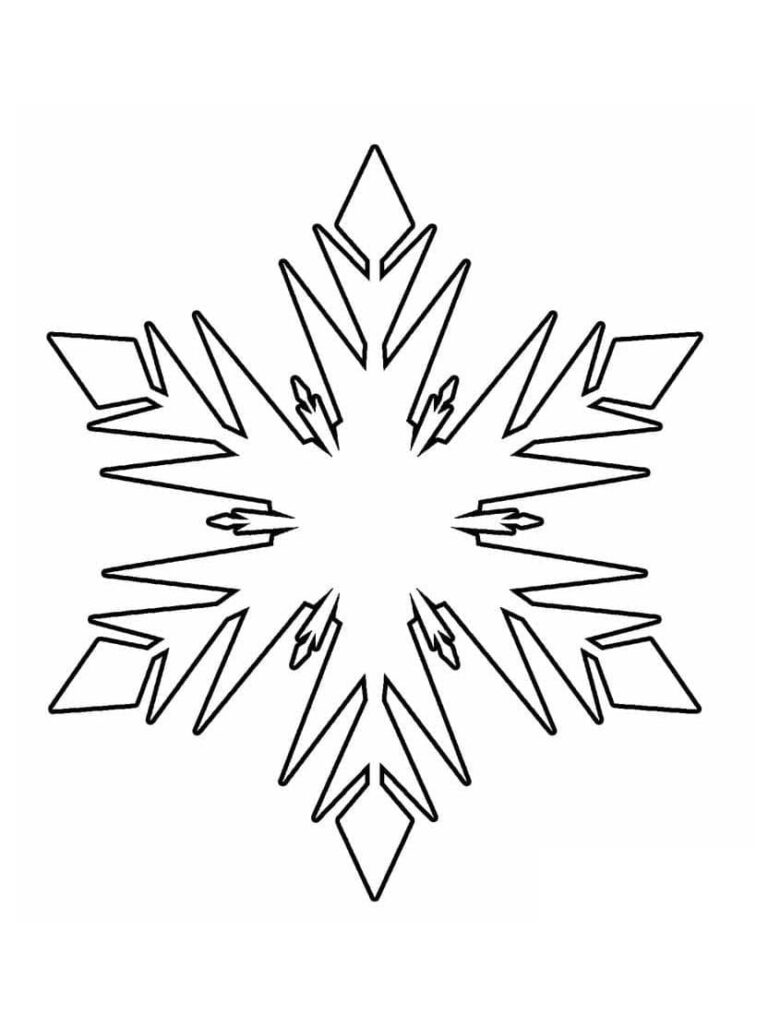 Coloriage Flocon de Neige Spécial Hiver - Coloriageenfants.com