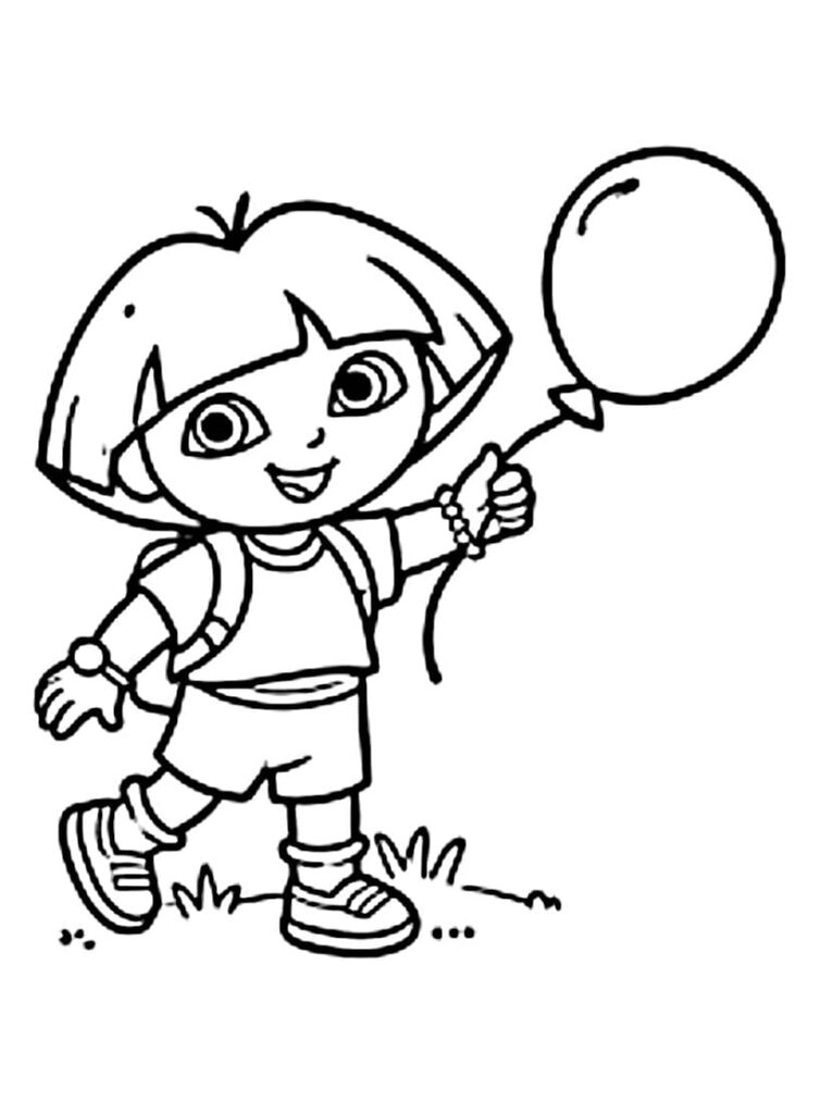 Amusant Coloriage Dora The Explorer - Coloriageenfants.com
