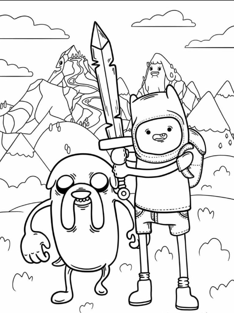 Adventure Time Coloring Pages Free and Fun - Coloriageenfants.com