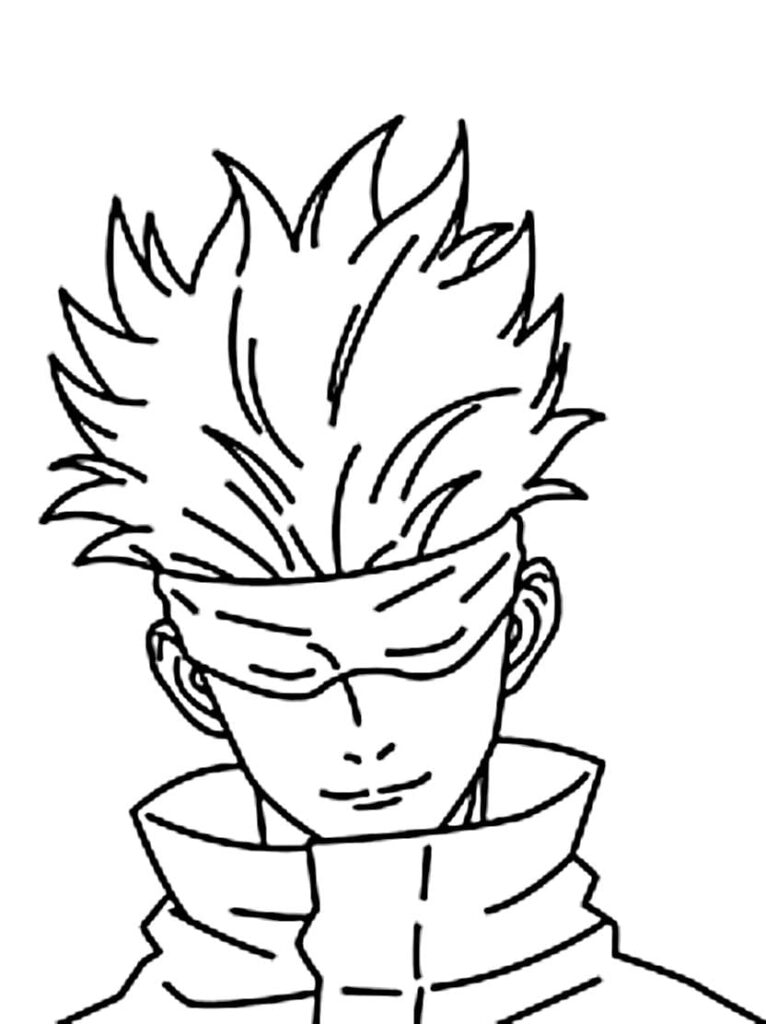 Satoru Gojo coloring for manga fans - Coloriageenfants.com