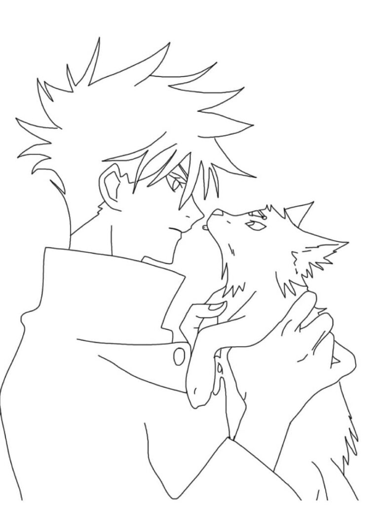 Satoru Gojo coloring for manga fans - Coloriageenfants.com
