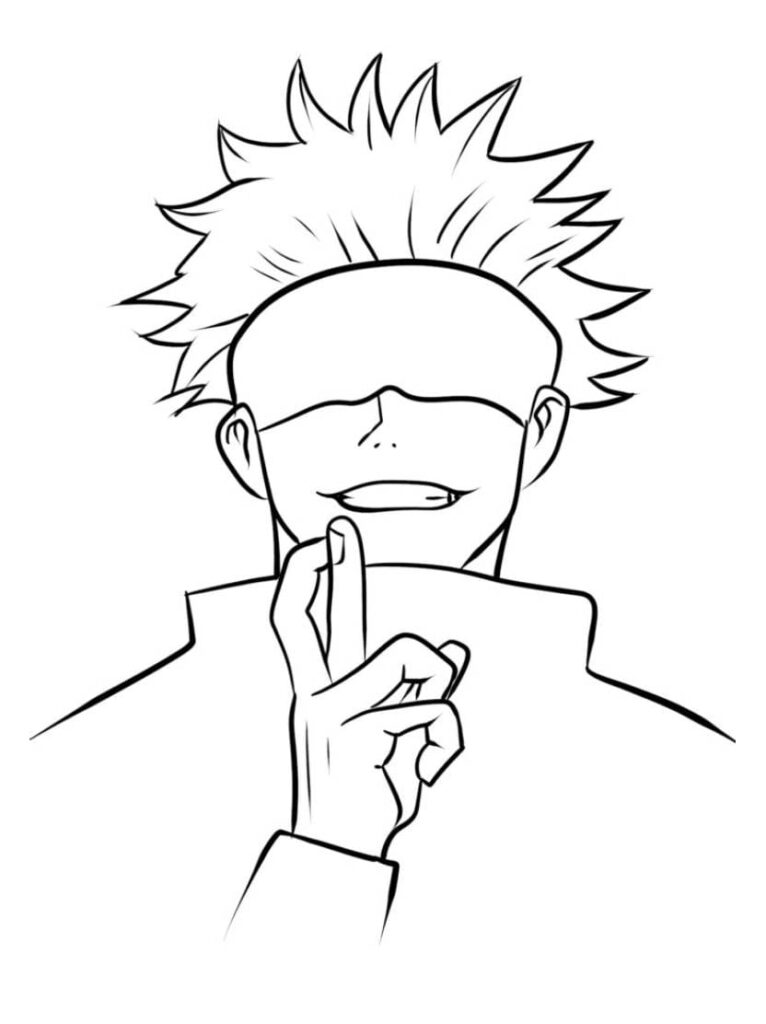 Satoru Gojo coloring for manga fans - Coloriageenfants.com
