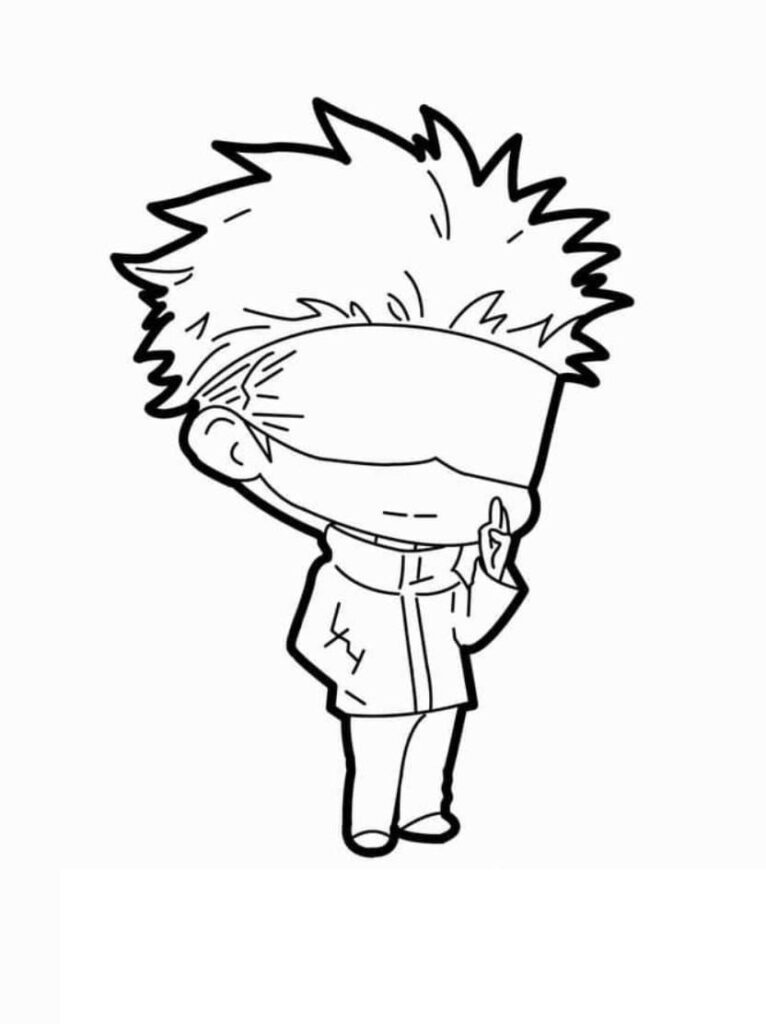 Satoru Gojo coloring for manga fans - Coloriageenfants.com